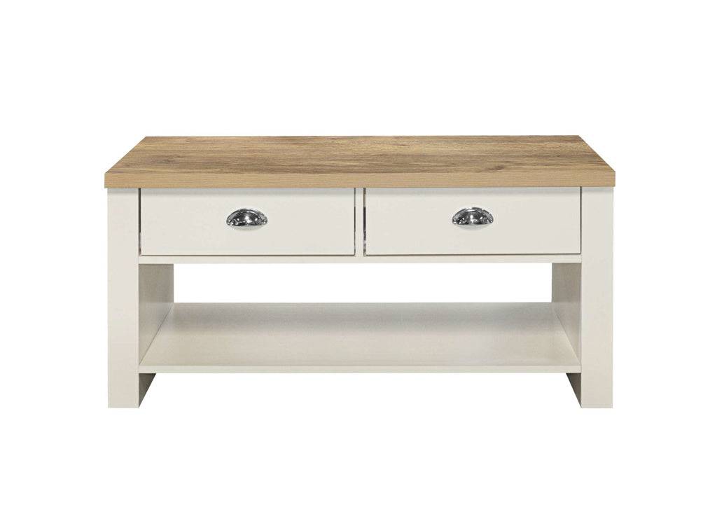 Shop Highgate 2 Drawer Cream Coffee Table - Blythe Living
