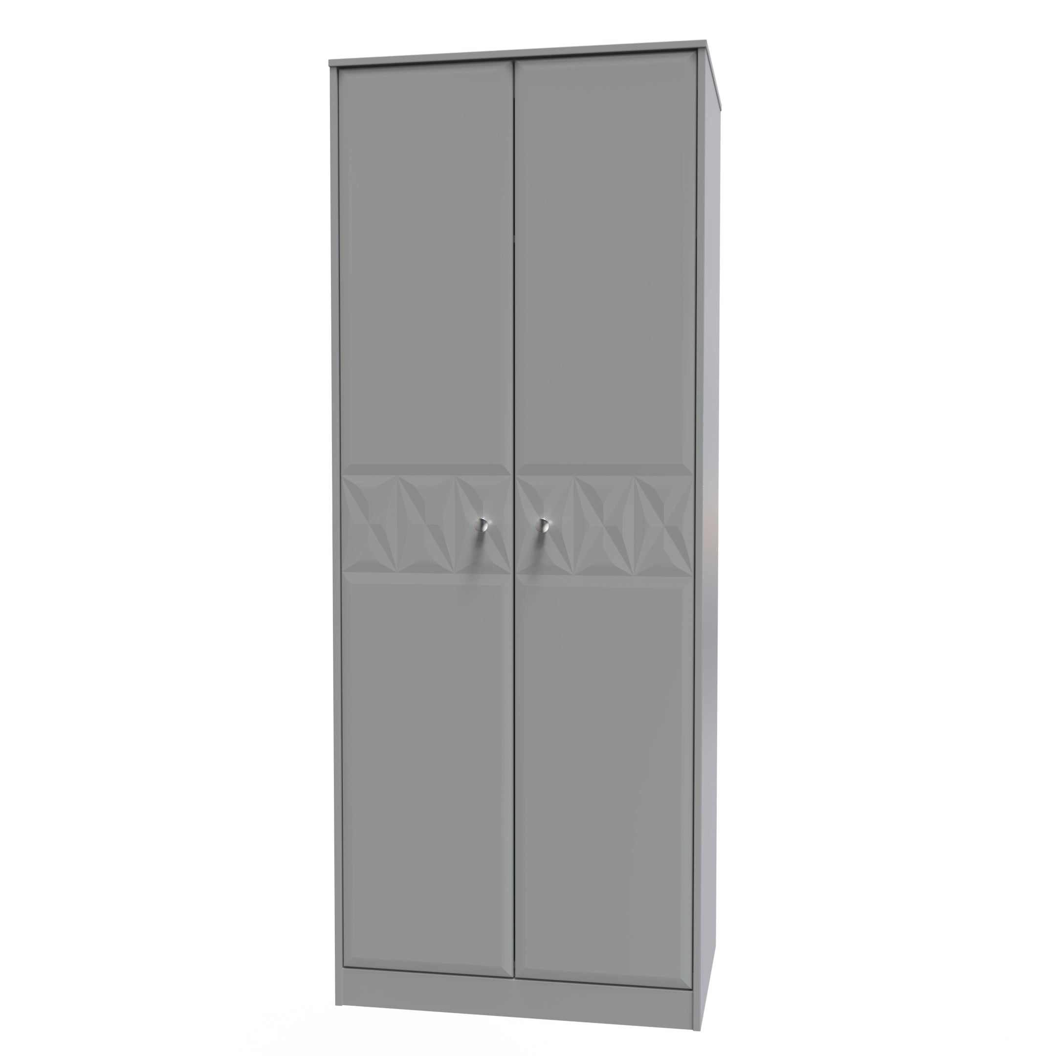 Buy Pixel Tall Plain Wardrobe in Shadow Matt Colour - Blythe Living