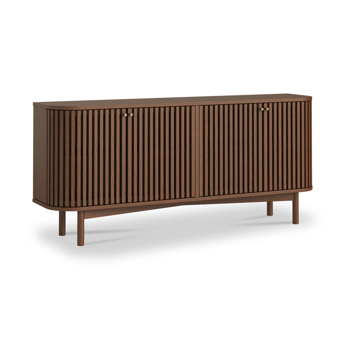 Buy Soho Dark Oak Slatted Large Sideboard – Blyth Living